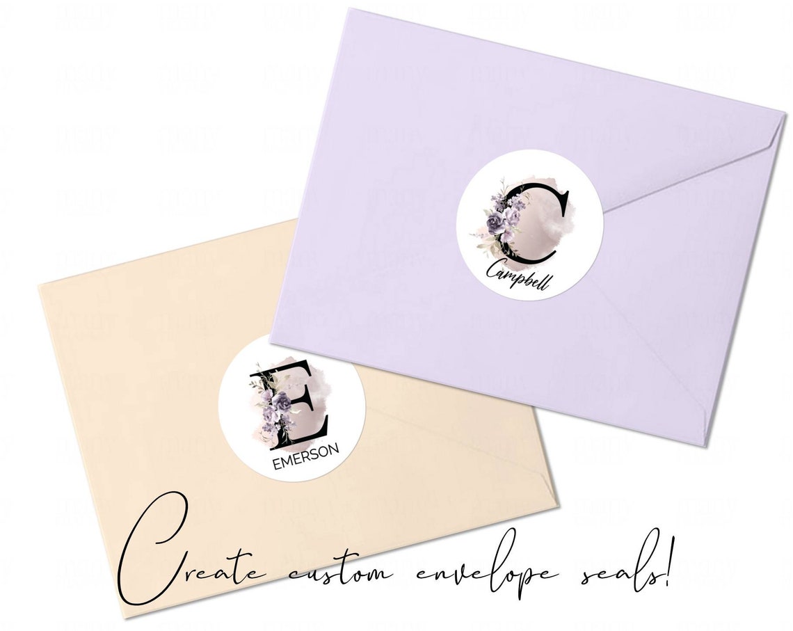 Floral Alphabet + Numbers Clipart, Lilac Mauve Purple Flower Monogram ...