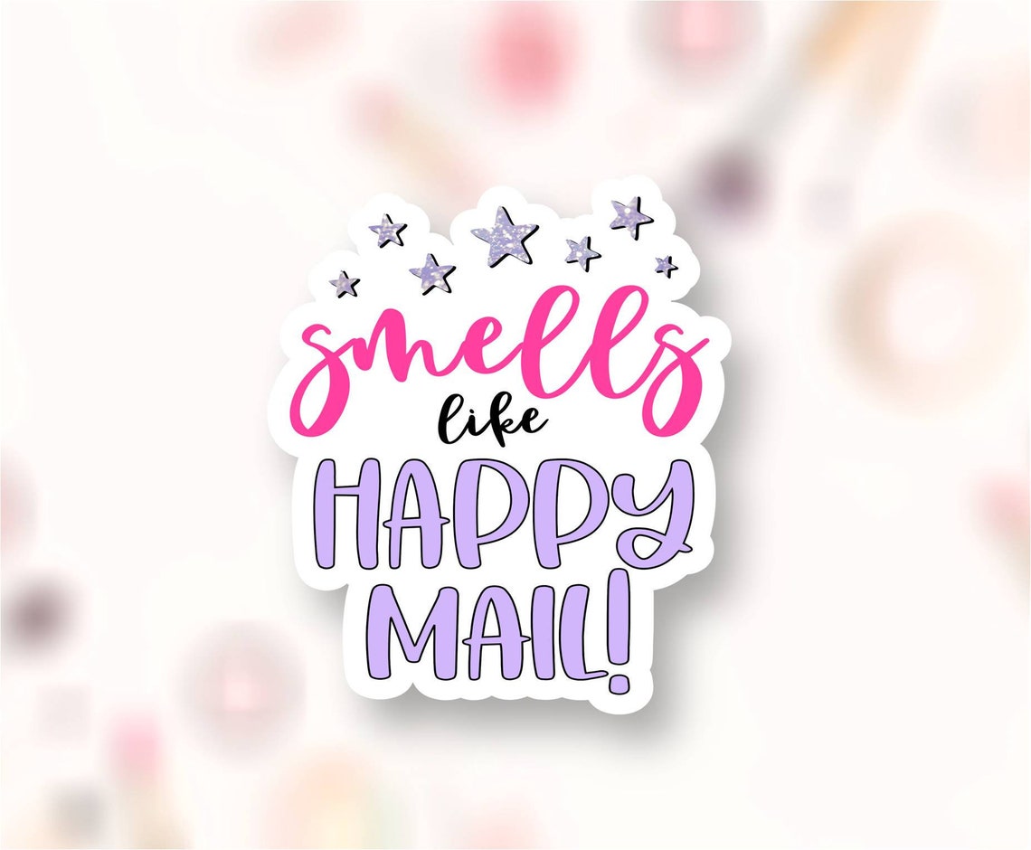 Smells Like Happy Mail Sticker PNG Scented Wax Melt Business - Etsy