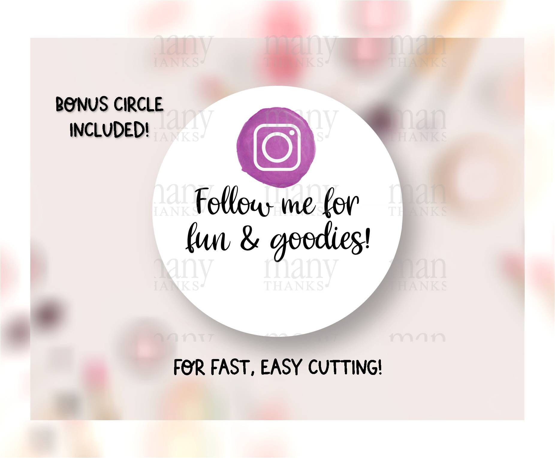 DIY Personalized Instagram Sticker PNG Follow Me Social Media - Etsy