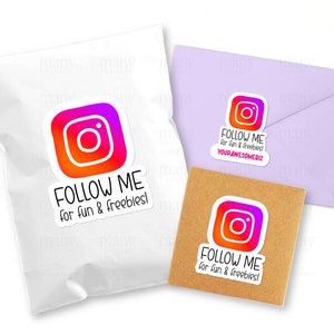 Follow Me Instagram Sticker PNG, Personalized Social Media Small ...