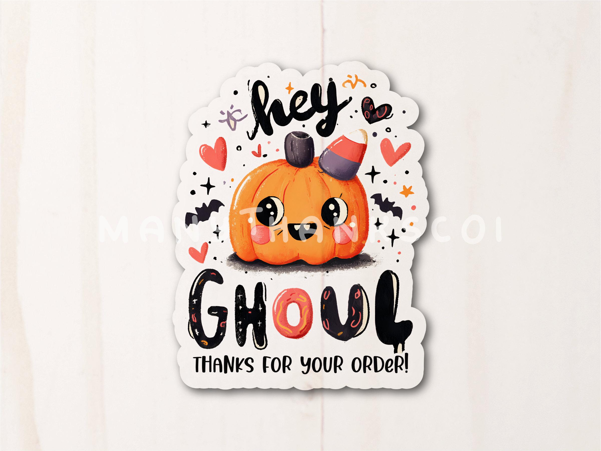 Thanks for Your Order Printable Sticker, Cute Halloween Pun Funny ...