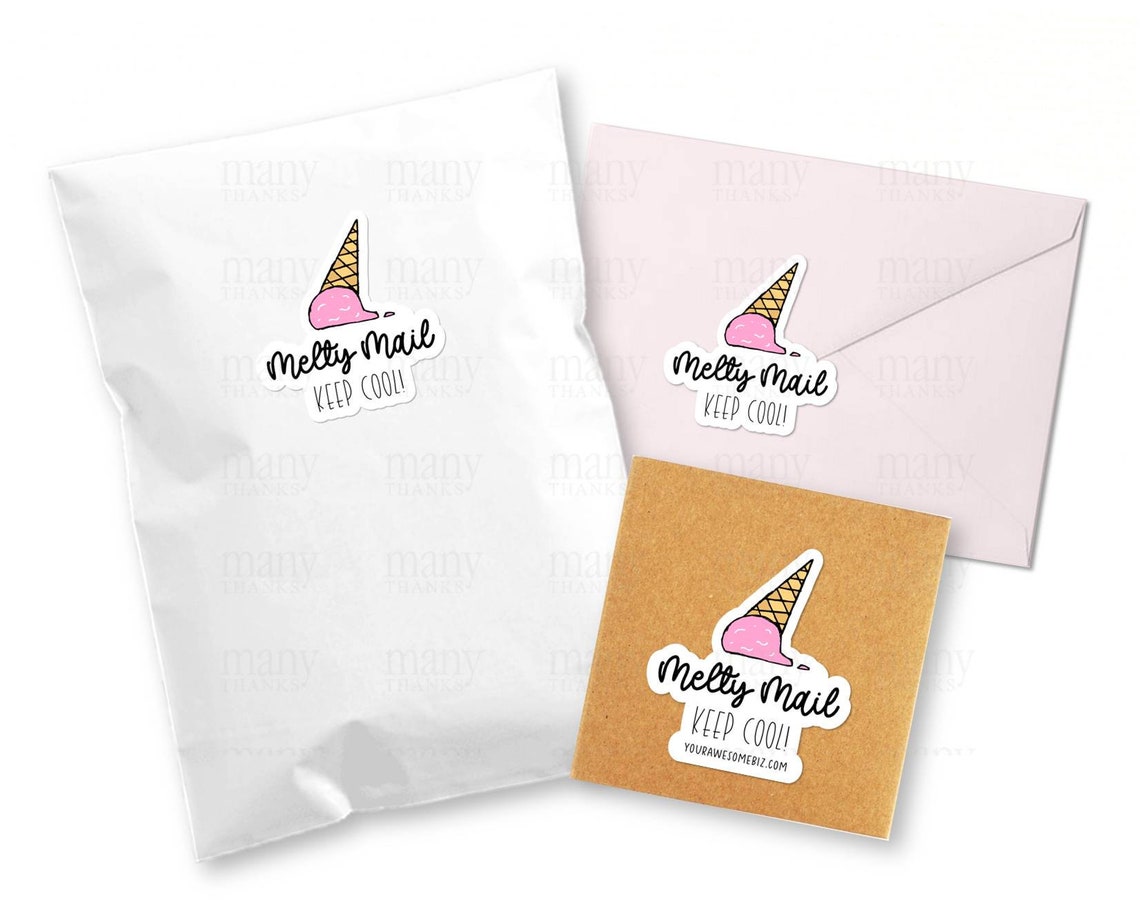 Keep Cool Sticker PNG Melty Mail Small Business Thank You - Etsy
