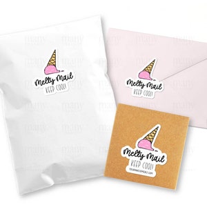 Keep Cool Sticker PNG, Melty Mail Small Business Thank You Labels, Wax ...