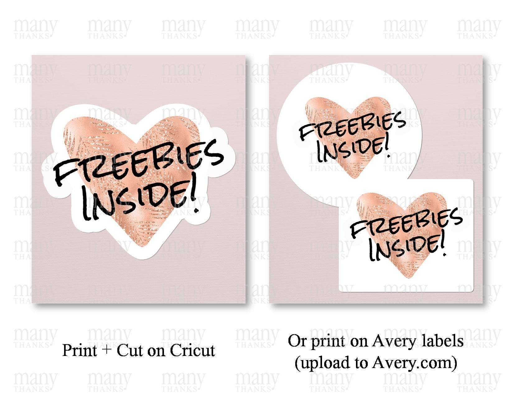 Freebies Inside Sticker PNG Cute Small Business Thank You | Etsy