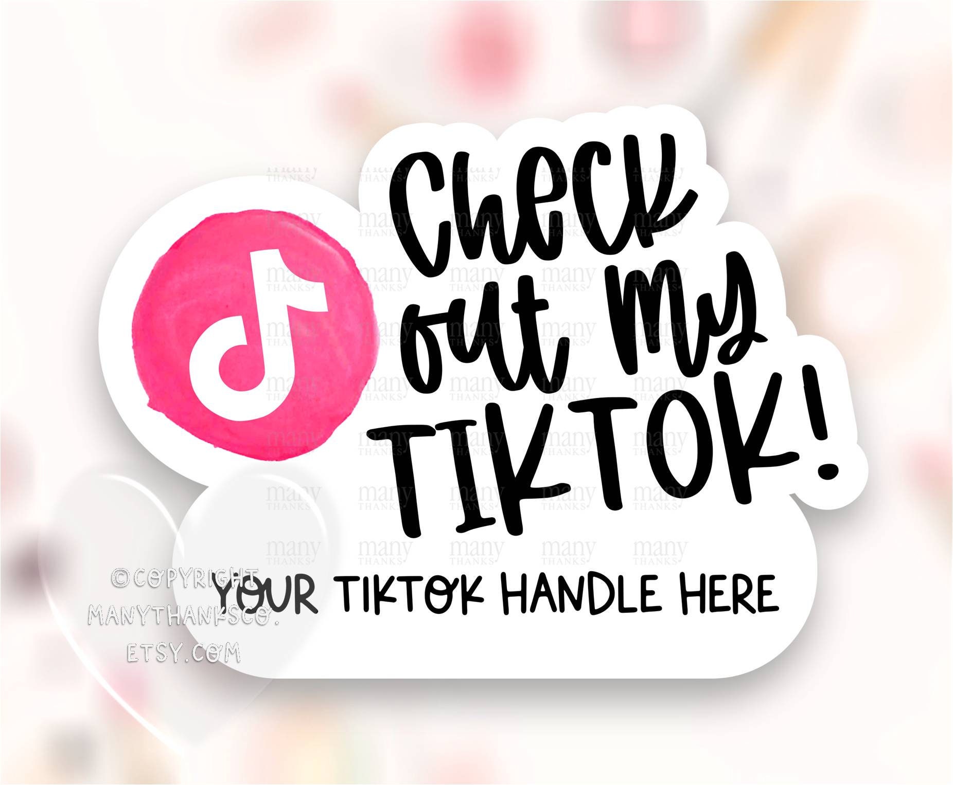 Check Out My Tiktok Sticker PNG Small Business Social Media - Etsy