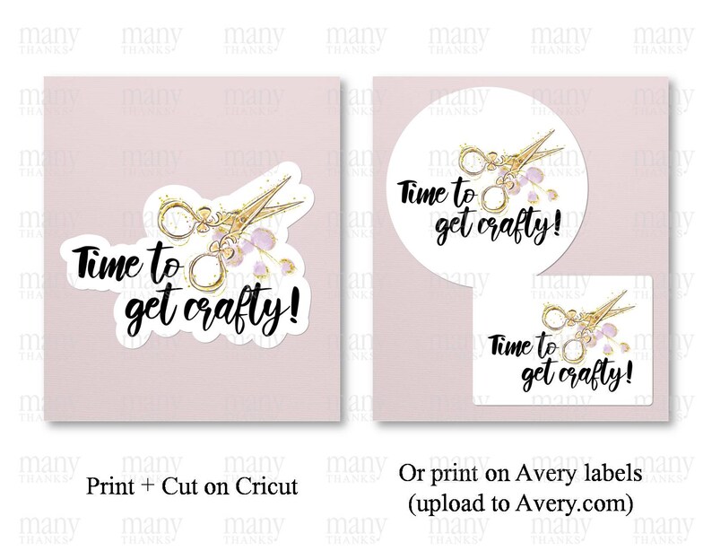 Time to Get Crafty Sticker PNG Small Business Packaging - Etsy