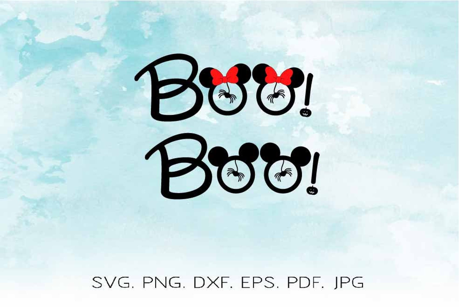 Boo Boo svg disney halloween svg mickey ears silhouette minnie | Etsy