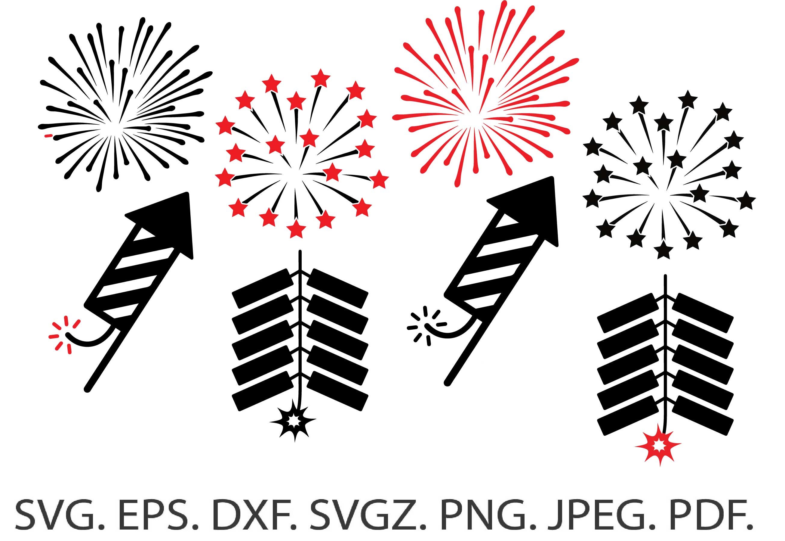 Fireworks Svg Party Fireworks Svg Fireworks Cut Files Firework | Etsy