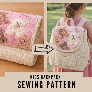 Kids Backpack Sewing Pattern PDF | PDF Kindergarten Preschool Bag ...