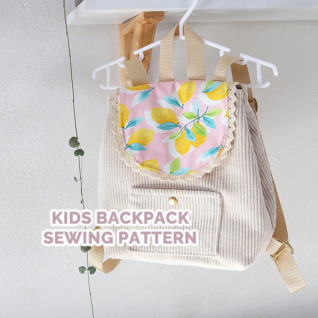 Kids Backpack Sewing Pattern PDF | PDF Kindergarten Preschool Bag ...