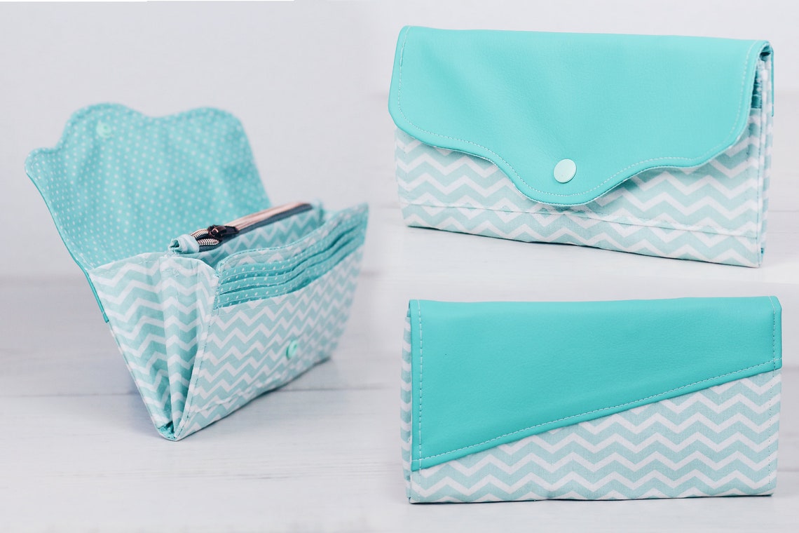 Wallet Sewing Pattern Sew Coin Purse Bag Digital PDF DIY With Zipper ...