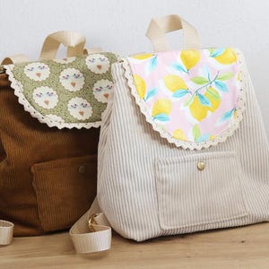 Kids Backpack Sewing Pattern PDF | PDF Kindergarten Preschool Bag ...