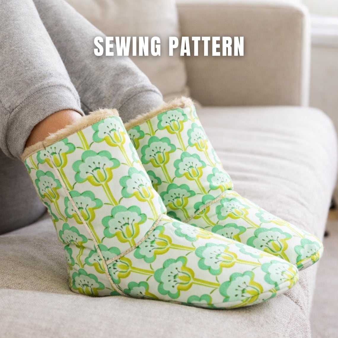 Slipper Boots Sewing Pattern PDF, Adult Booties EU 36-43, Cozy House ...