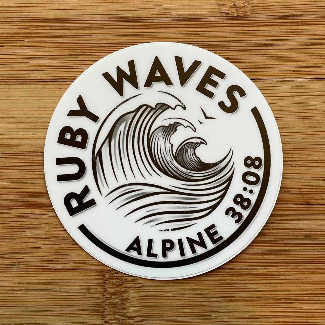 Alpine Ruby Waves Sticker - Etsy