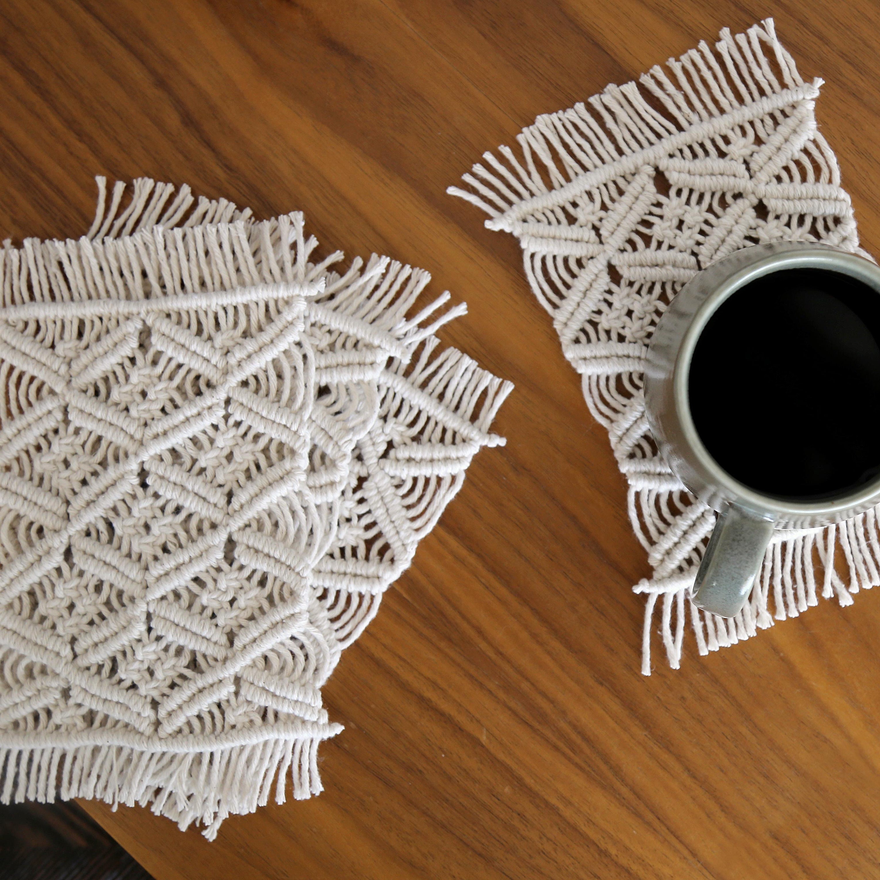 Macrame Coaster, Cup Holder, Coaster, Macrame Accessory, Table ...