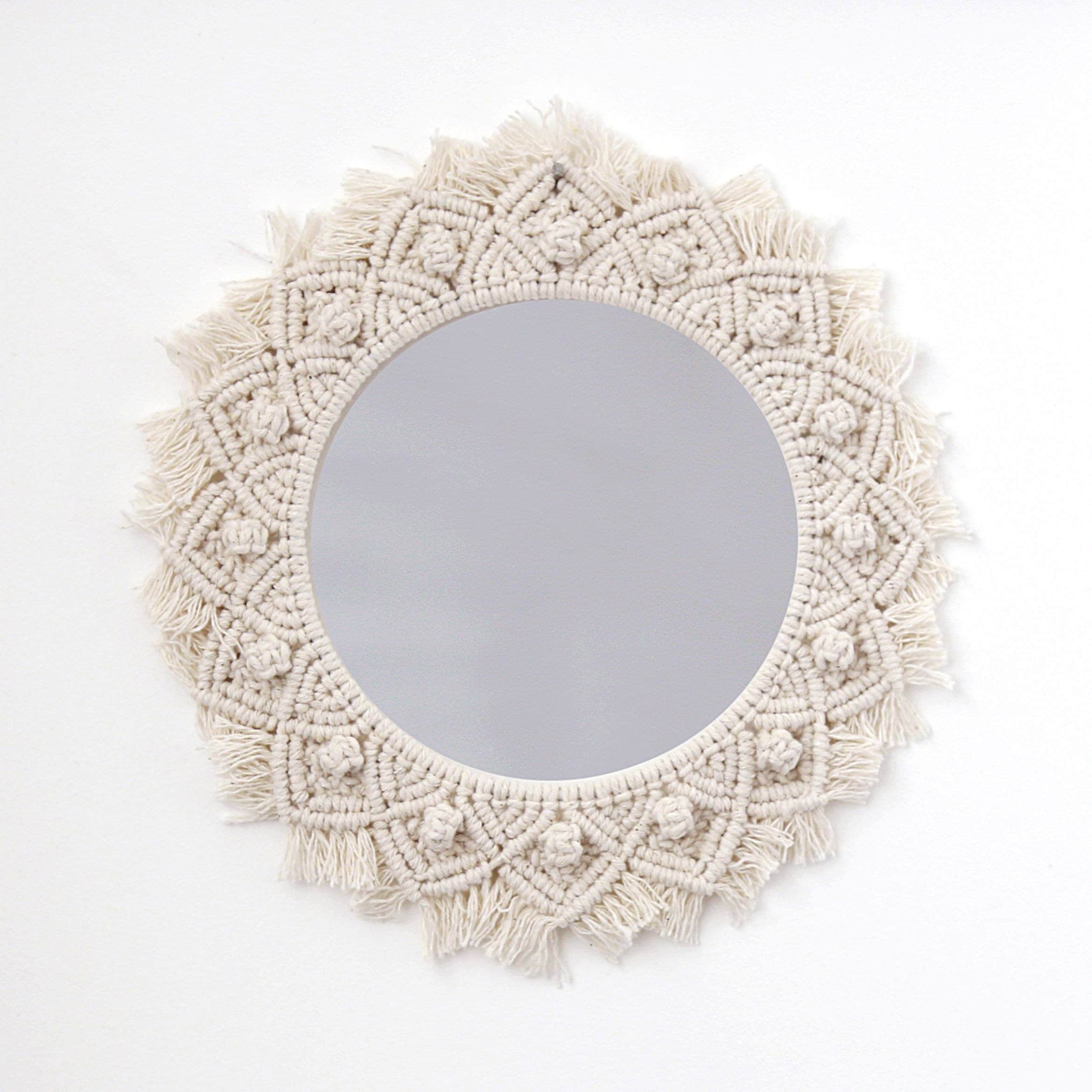 Macrame Mirror Bohemian Round Mirror Macrame Mirror Sisal - Etsy Canada