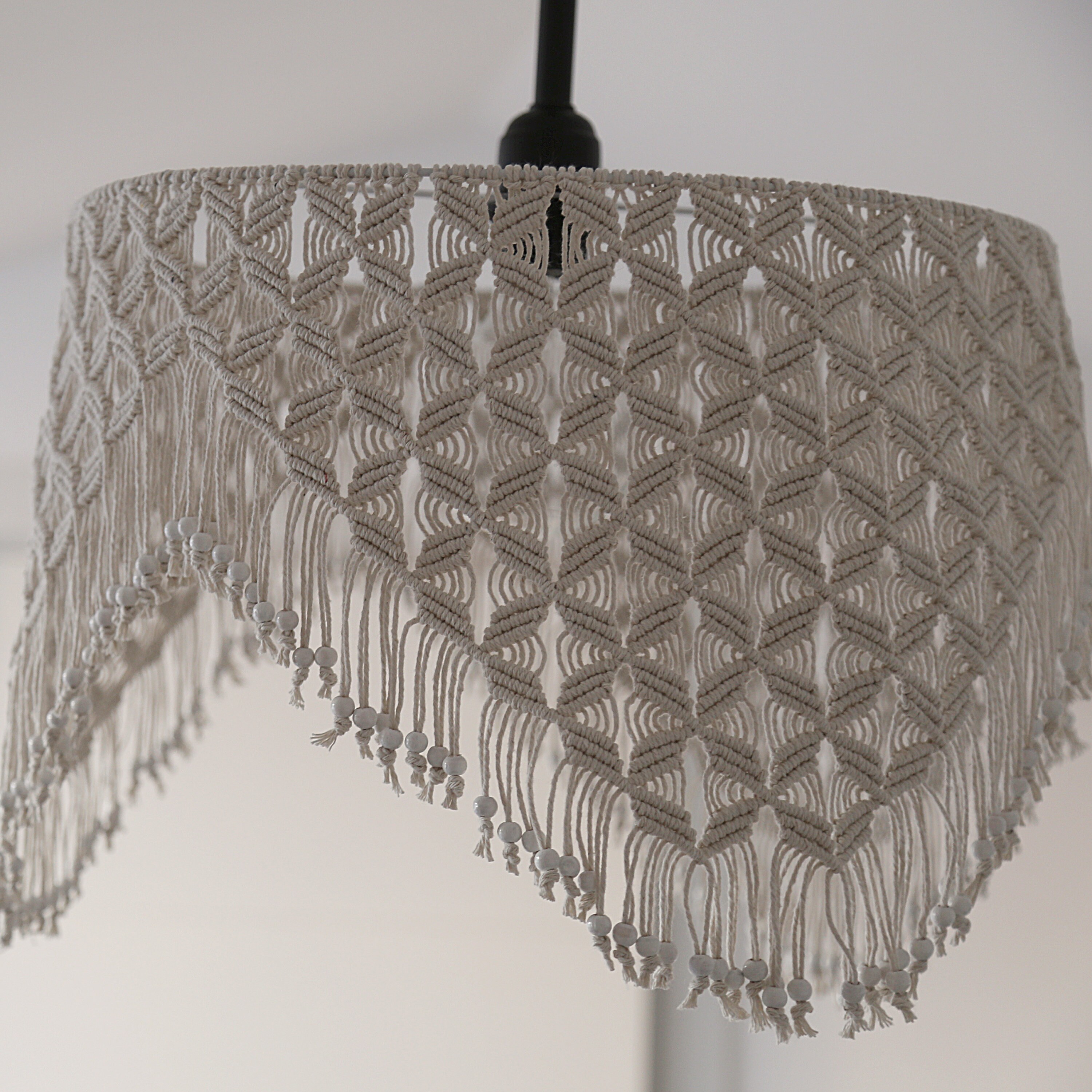 Macrame Chandelier, Pendant Lighting, Mood Light, Modern Macrame Light ...