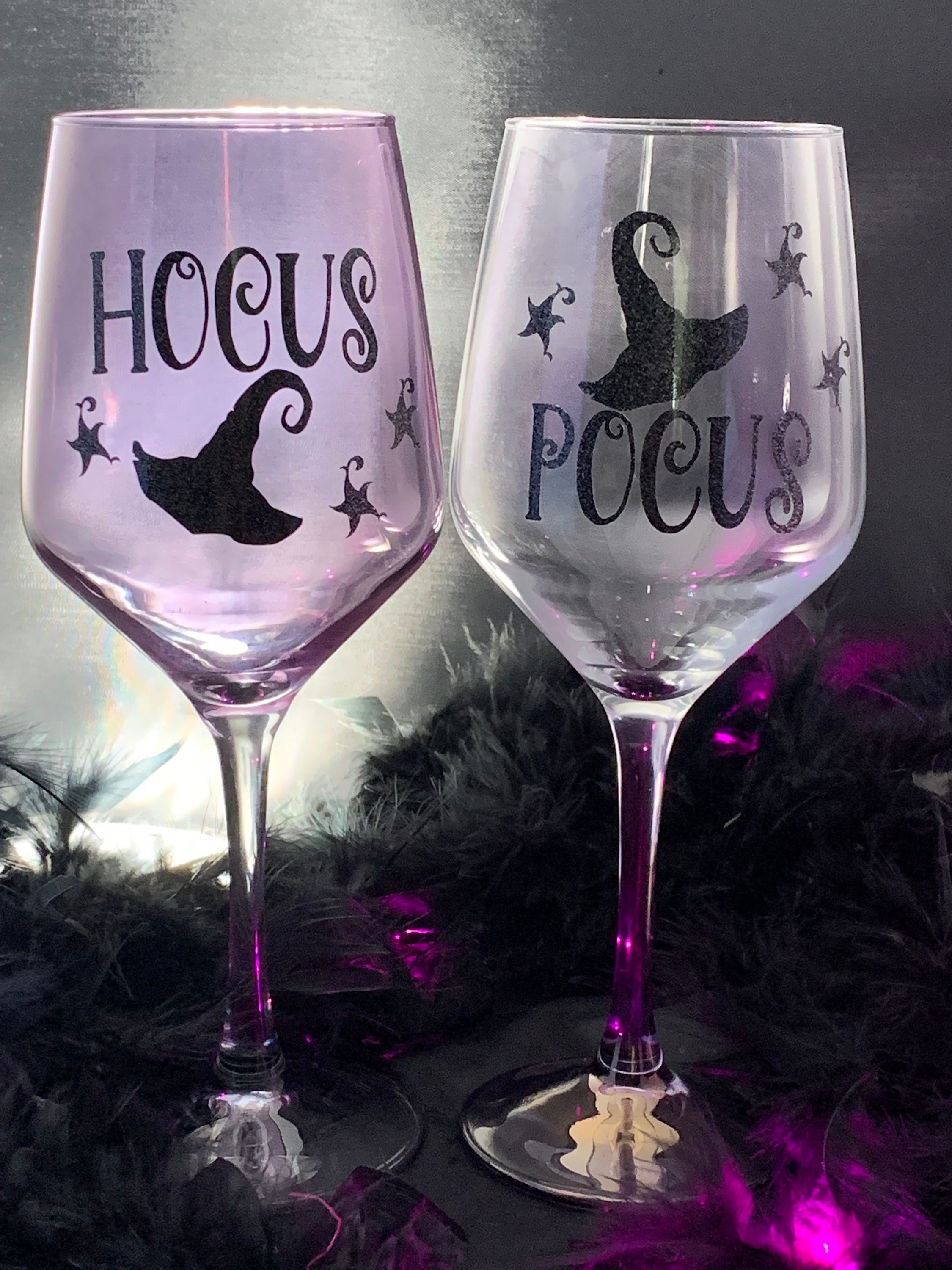 Halloween Hocus Pocus Wine Glass Set - Etsy