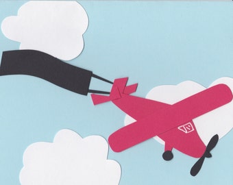 Airplane card | Etsy