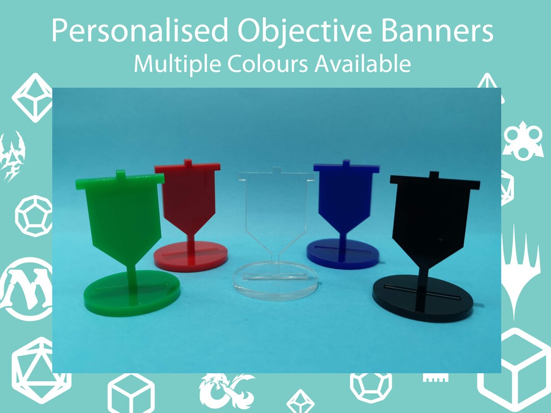 Personalised Objective Banners - Ideal for WH40K, LOTR and Other TTRPG ...