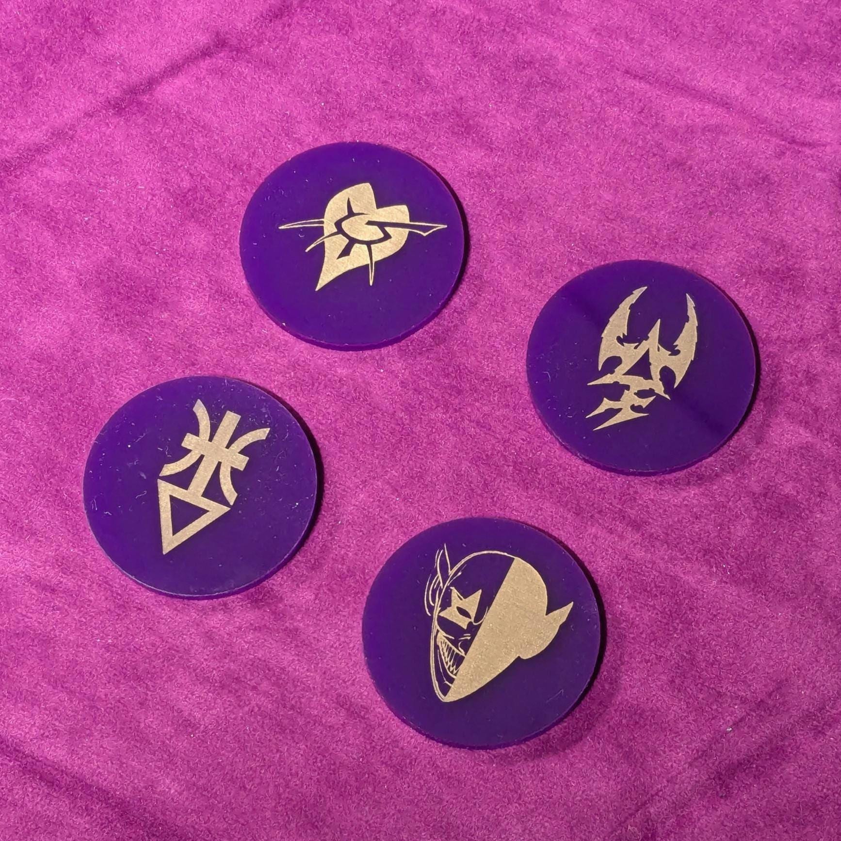 WH40K Aeldari or Drukhari Harlequin Coin - Double Sided WH40K Aeldari or Drukhari Harlequin Coin - Double Sided