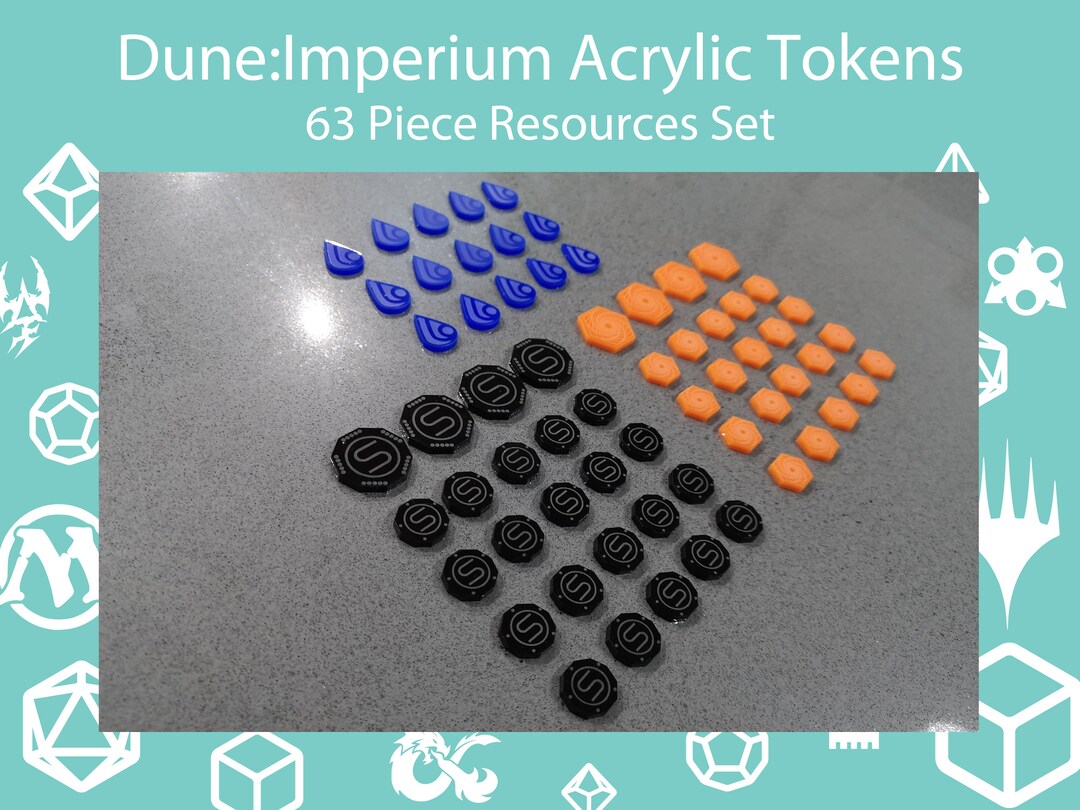 Dune Imperium Compatible Resource Token Set. Laser Engraved and Cut ...
