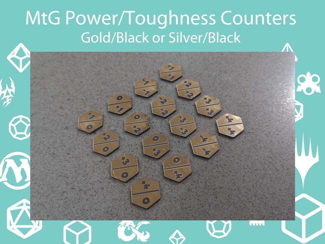 Set of 15 - Mtg Power/toughness Markers, Mtg +1/+1 Counters. 15mm ...