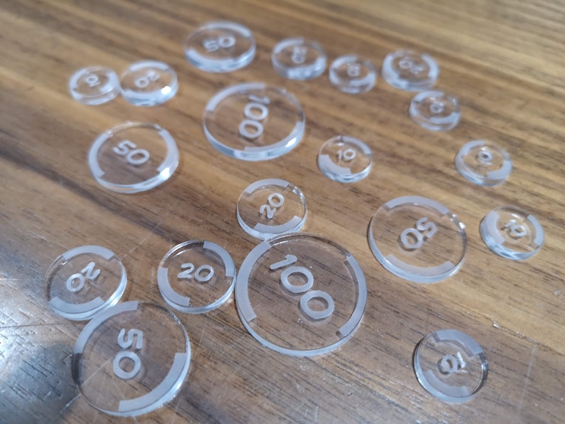 Damage Tokens Set x20. Acrylic Tokens in a Variety of - Etsy