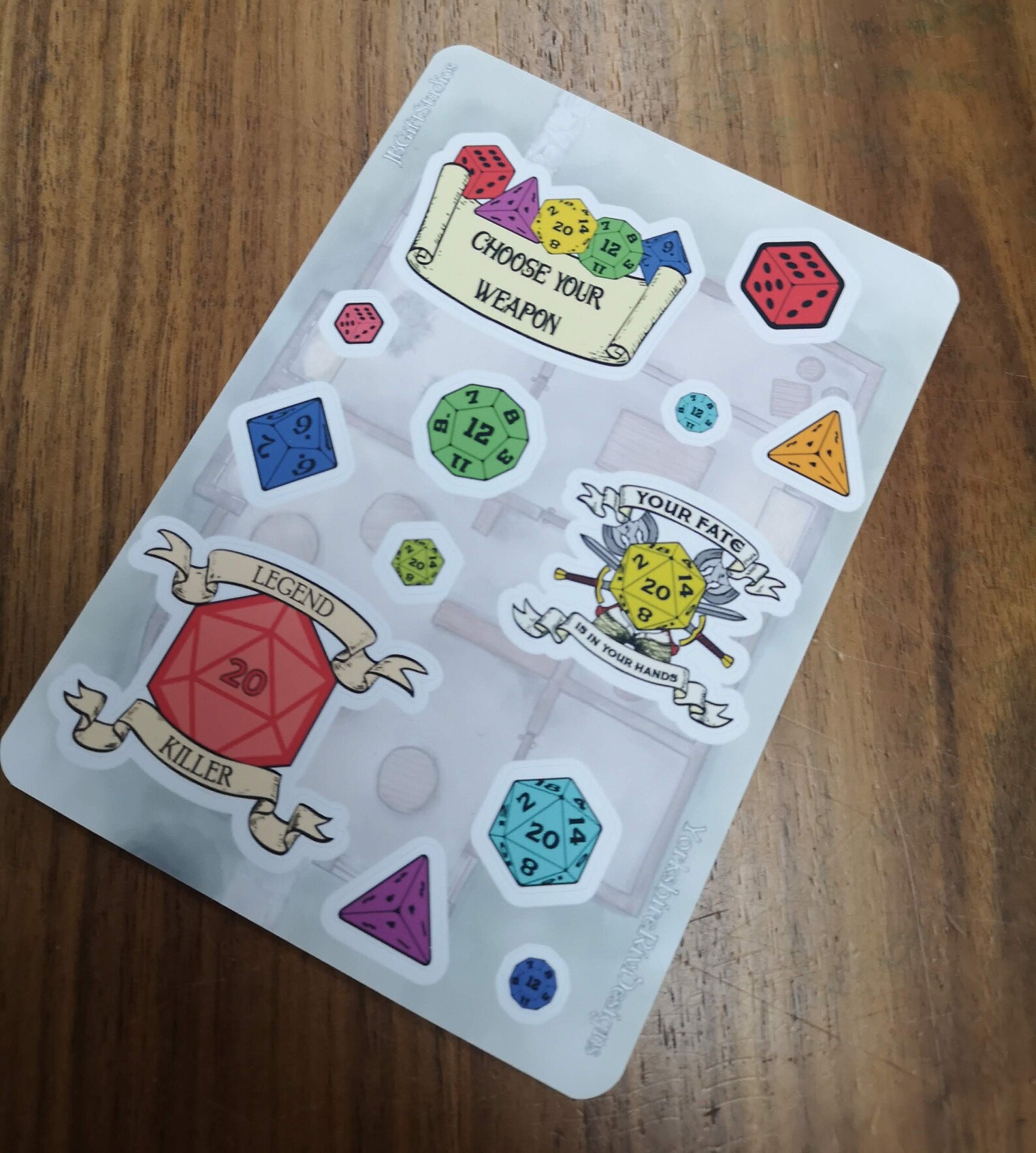 Dungeons and Dragons Themed Matt Vinyl Sticker Sheet - 3 Large Dnd ...