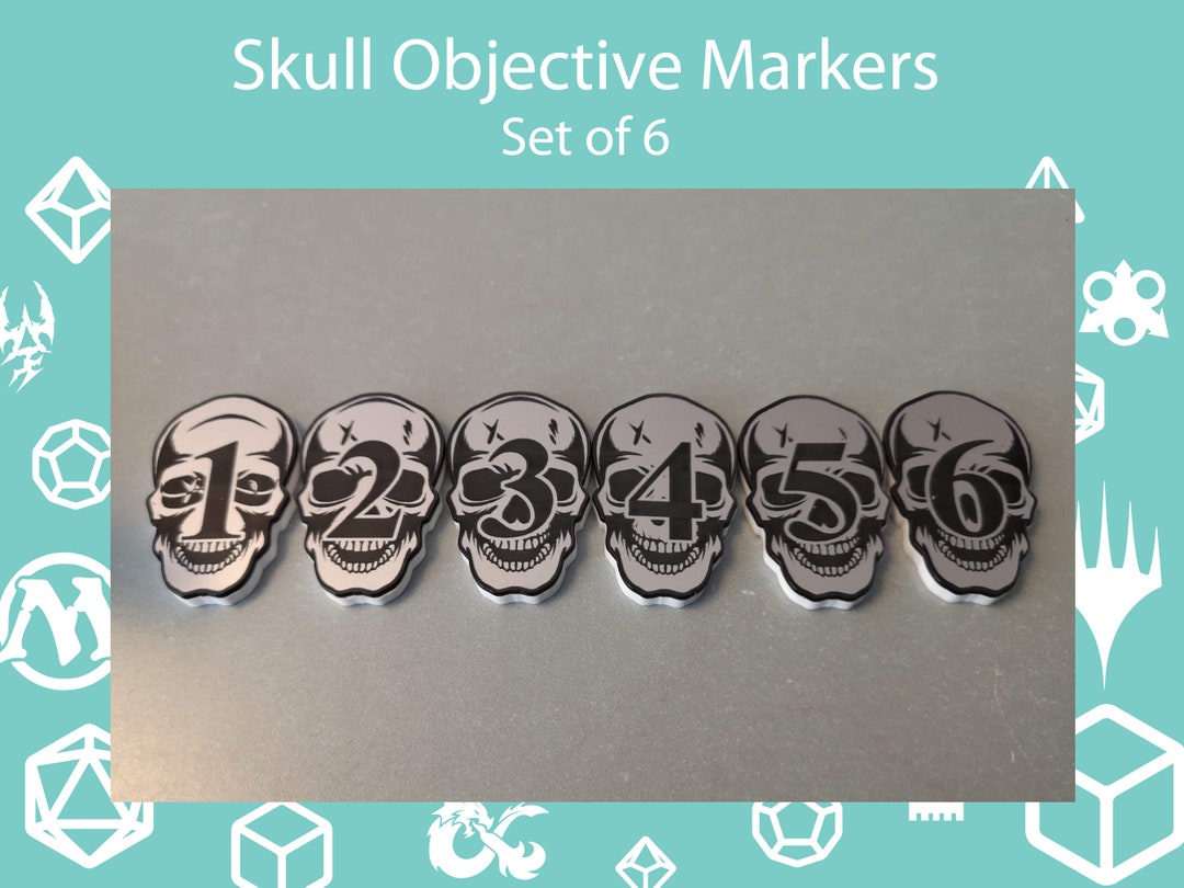 40mm Objective Skull Tokens, Useful for Table Top Gaming/wh40k Etc - Etsy