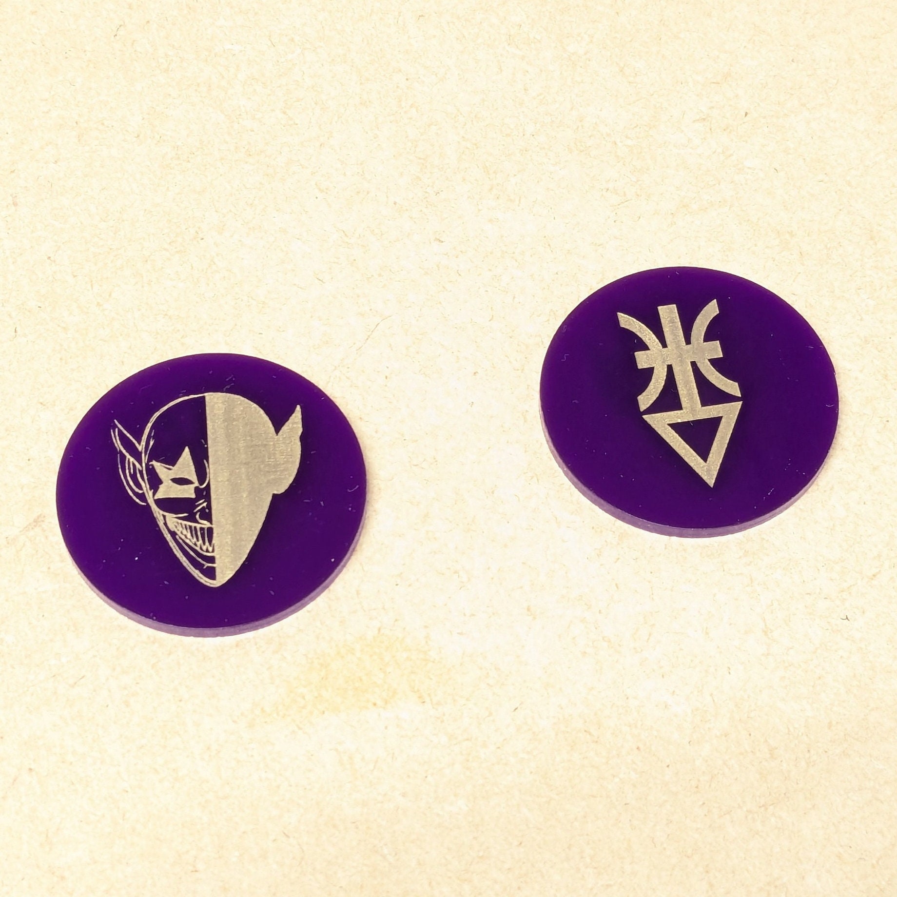 WH40K Aeldari or Drukhari Harlequin Coin - Double Sided WH40K Aeldari or Drukhari Harlequin Coin - Double Sided