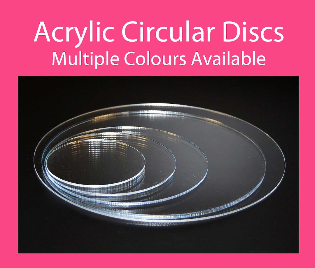 Acrylic Circular Discs/blanks. 10mm-200mm Diameter - Packs of 10 - 3mm ...