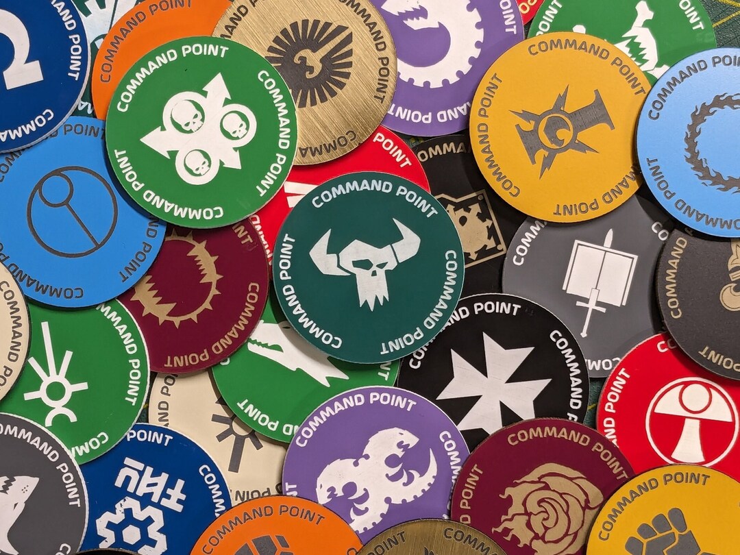 WH40K Faction Command Point Tokens Warhammer 40K 10th Edition Set of 6 ...