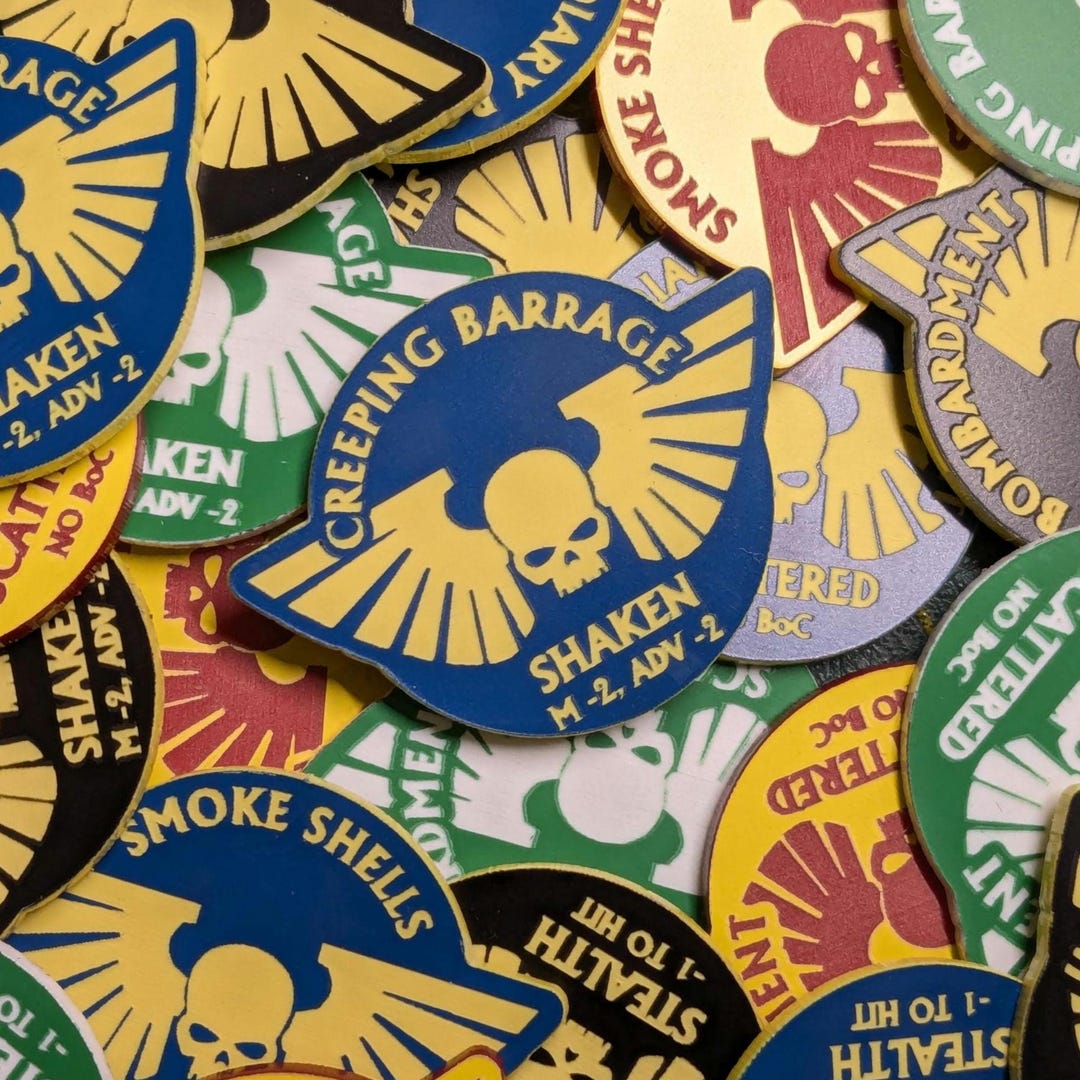 WH40K Artillery Support Tokens Astra Militarium Imperial Guard ...