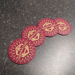 Dnd Inspiration Tokens - Dungeons and Dragons Inspiration Counters - D ...