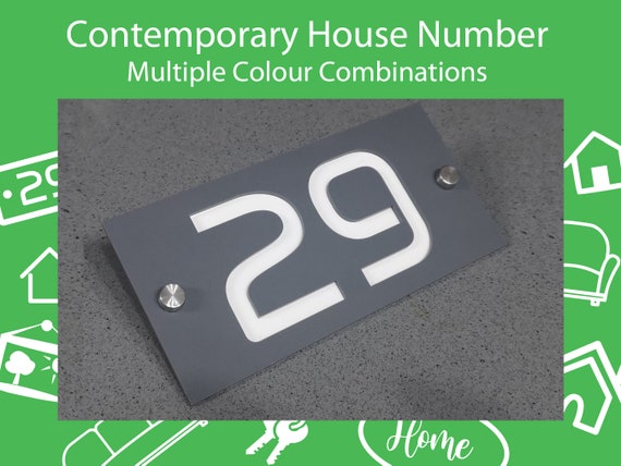 Acrylic House Sign Door Number Acrylic Door Sign Bespoke - Etsy