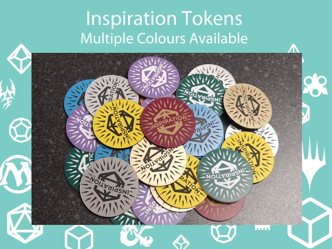 Dnd Inspiration Tokens - Dungeons and Dragons Inspiration Counters - D ...