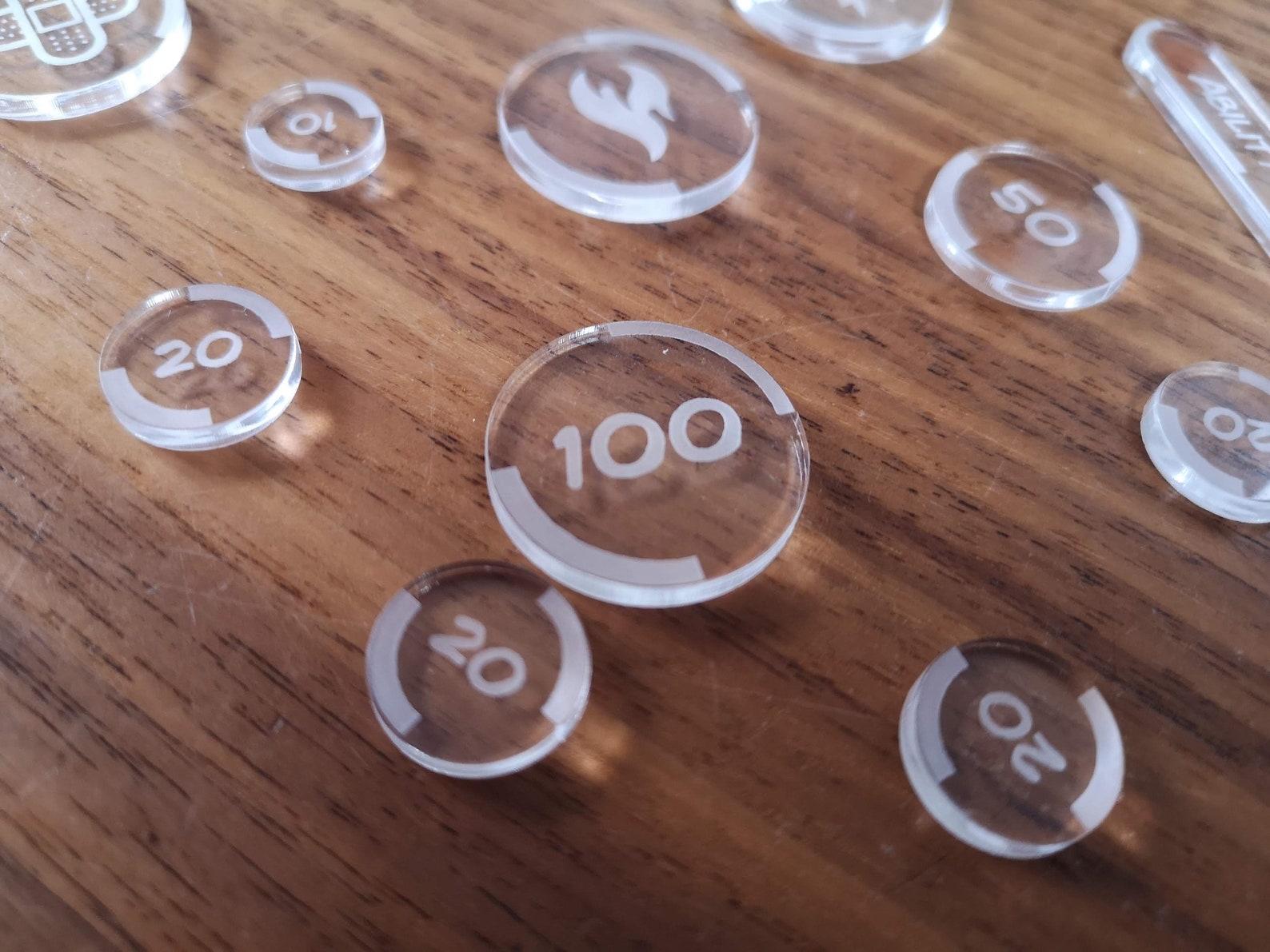 Schadens Token Set (x20). Acryl Token in verschiedenen Farben. - Etsy.de