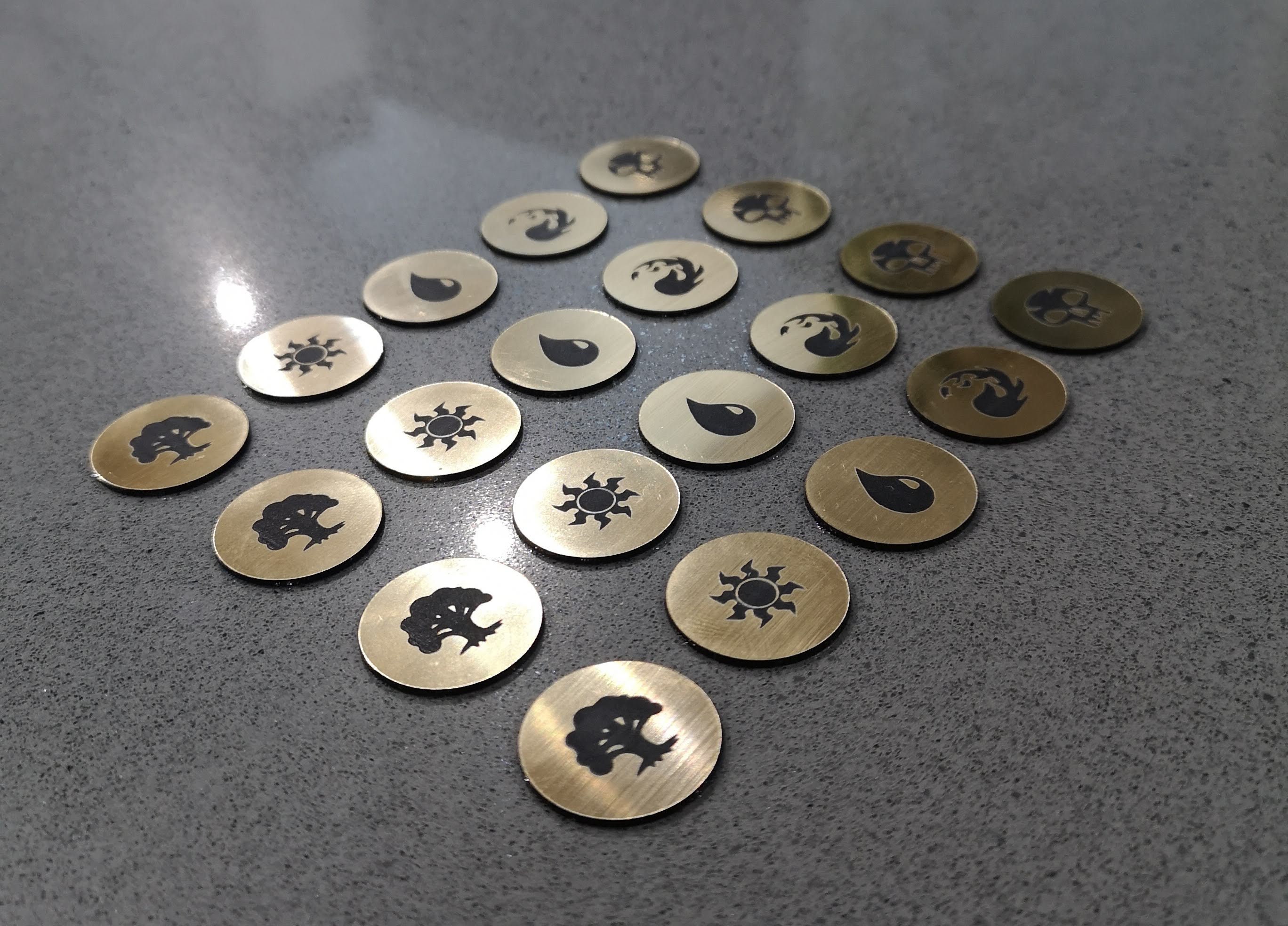 Set of 5 or 6 Magic the Gathering Mana Tokens. Mtg Mana - Etsy