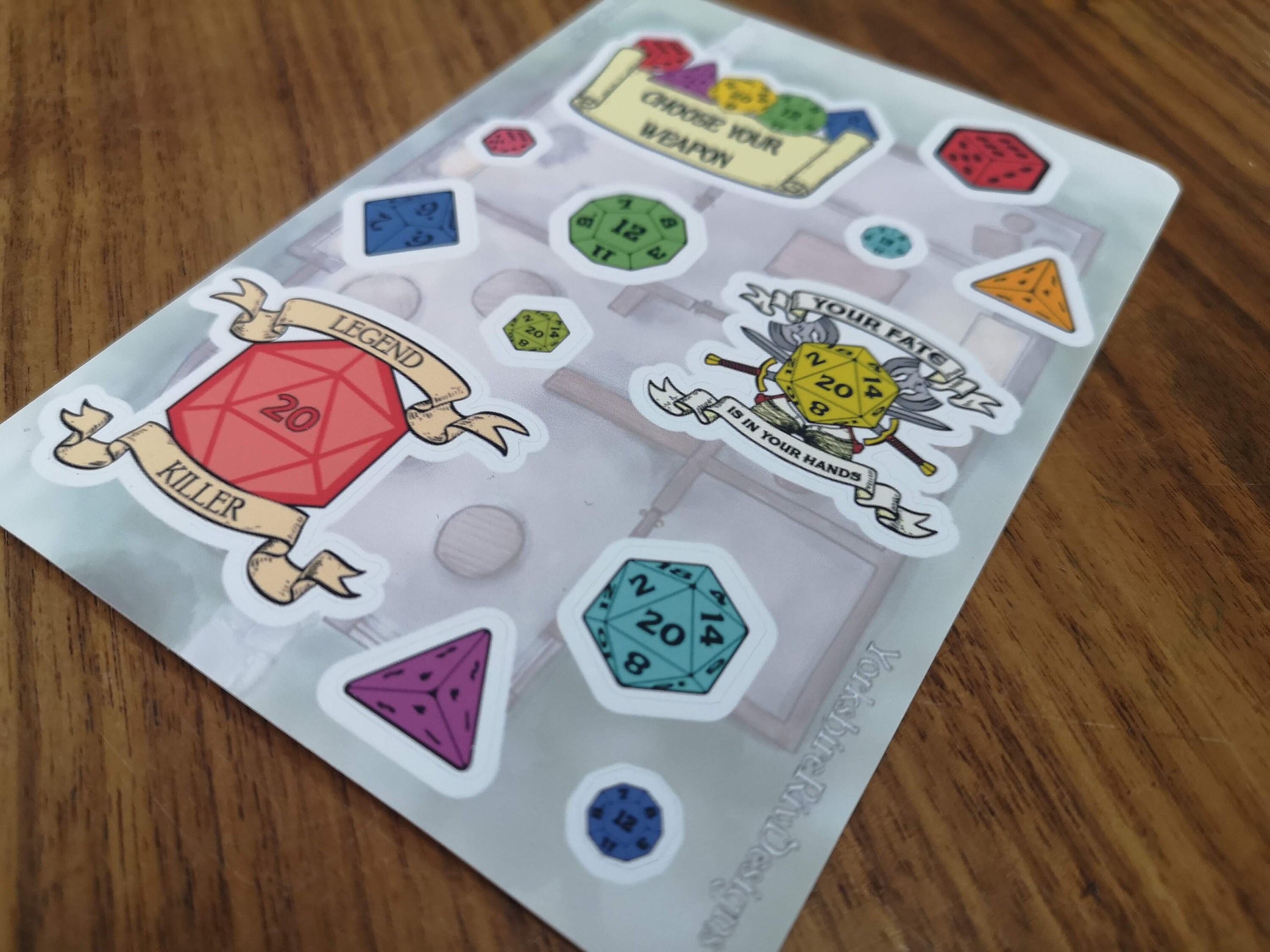 Dungeons and Dragons Themed Matt Vinyl Sticker Sheet - 3 Large Dnd ...