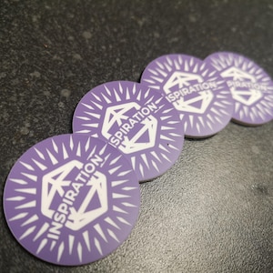 Dnd Inspiration Tokens - Dungeons and Dragons Inspiration Counters - D ...