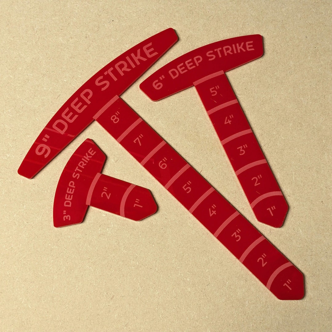 WH40K Deep Strike Acrylic Measurement Gauges: Tabletop Wargaming - Etsy