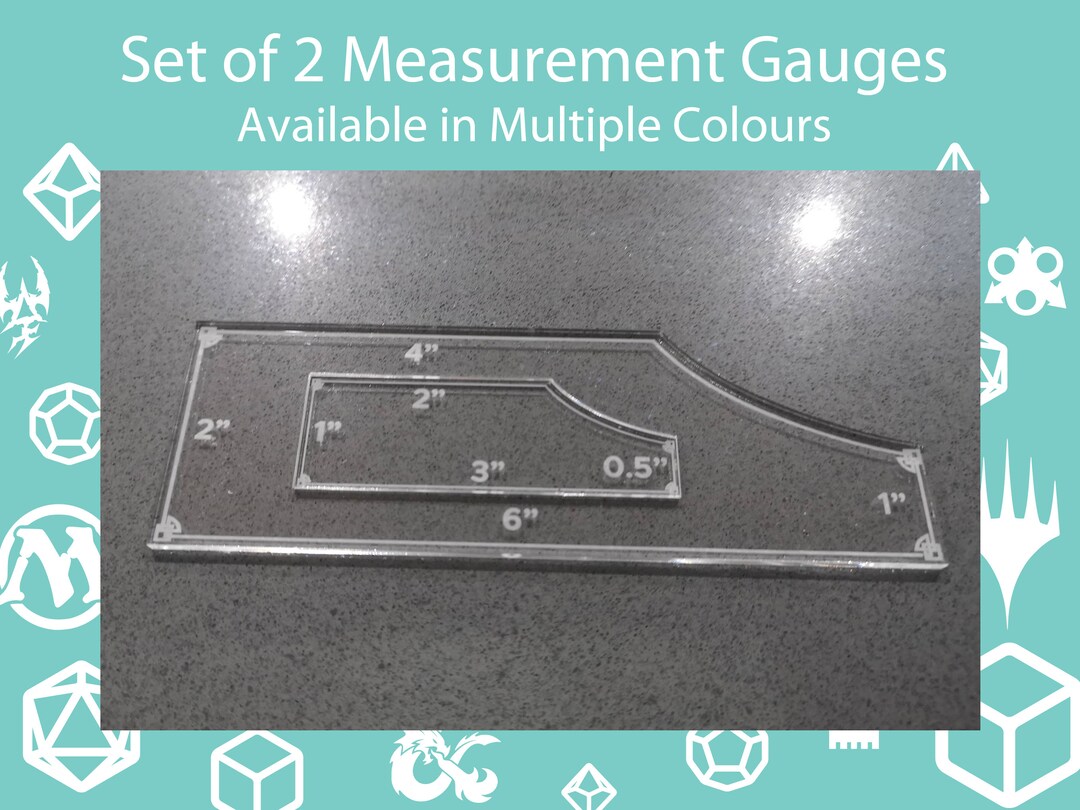 3 and 6 Measurement Movement Gauges Set of 2 Table Top Gaming. 3, 2, 1 ...