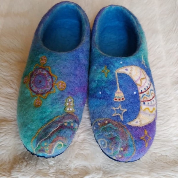 Felted Wool Slippers - Etsy