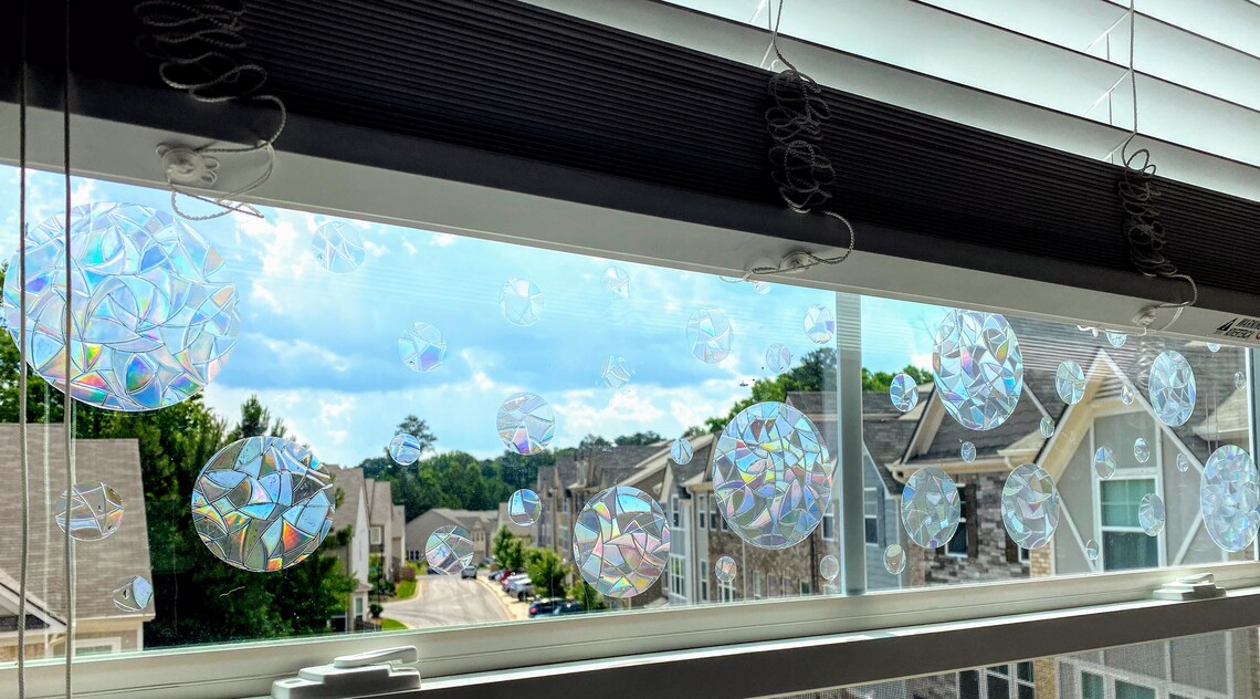 Rainbow Prism Window Bubble Decal No Glue / Adhesives - Etsy