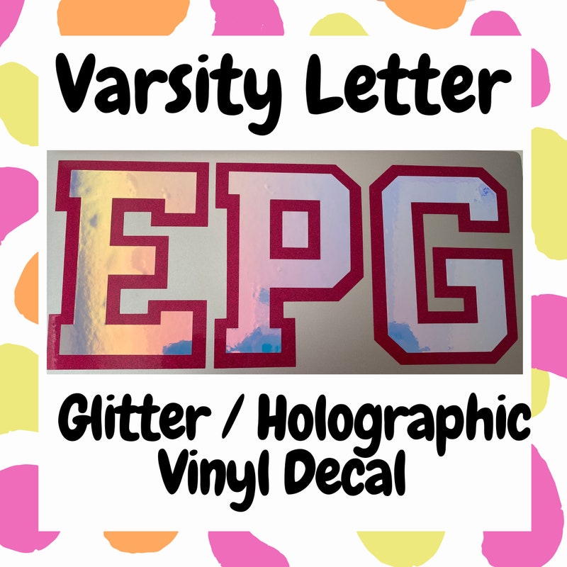 Varsity Letter Decal - Etsy