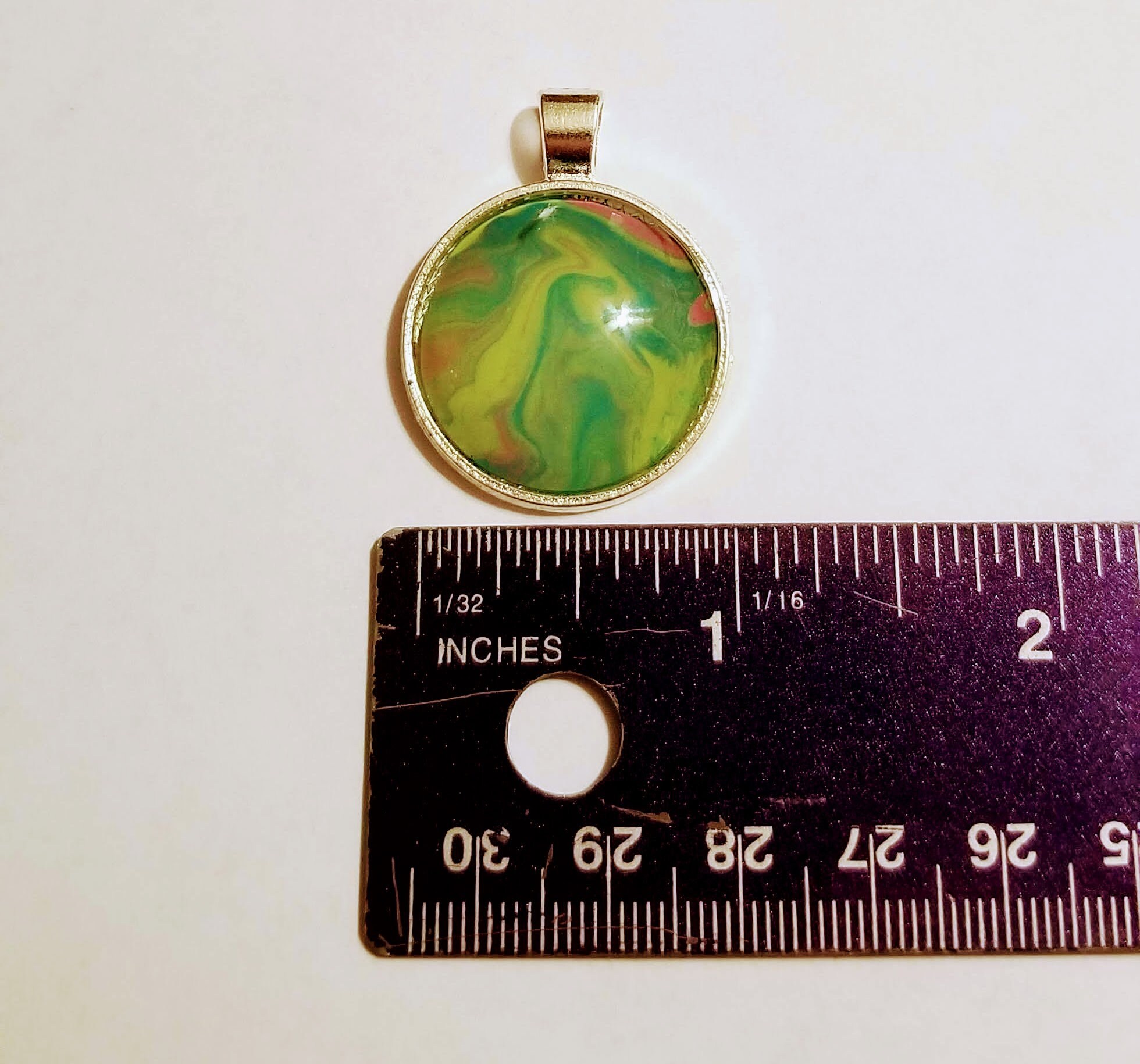 Paint Pour Circle Necklace Pendant Lisa Frank Sticker | Etsy
