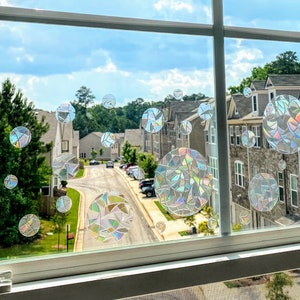 Rainbow Prism Window Bubble Decal - No Glue / Adhesives - Window Cling ...