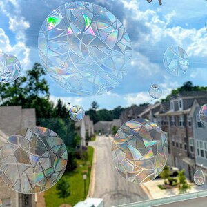 Rainbow Prism Window Bubble Decal - No Glue / Adhesives - Window Cling ...
