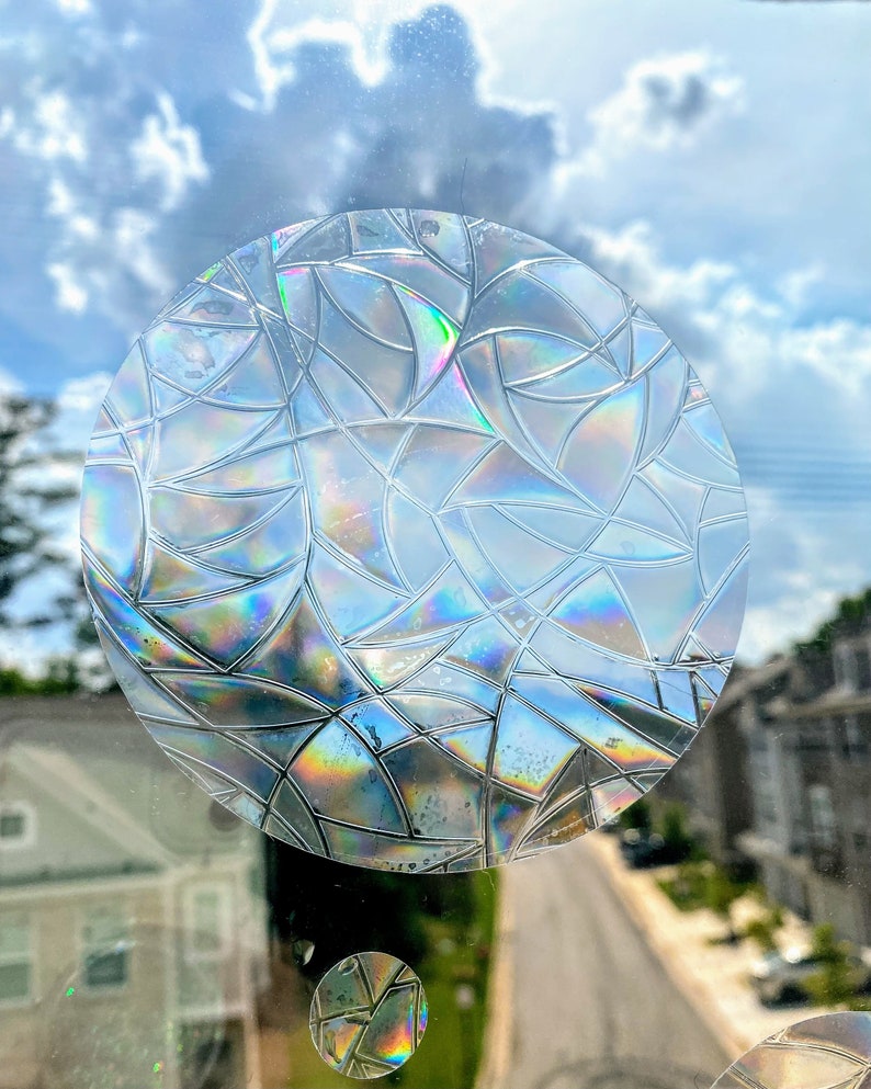 Rainbow Prism Window Bubble Decal No Glue / Adhesives - Etsy